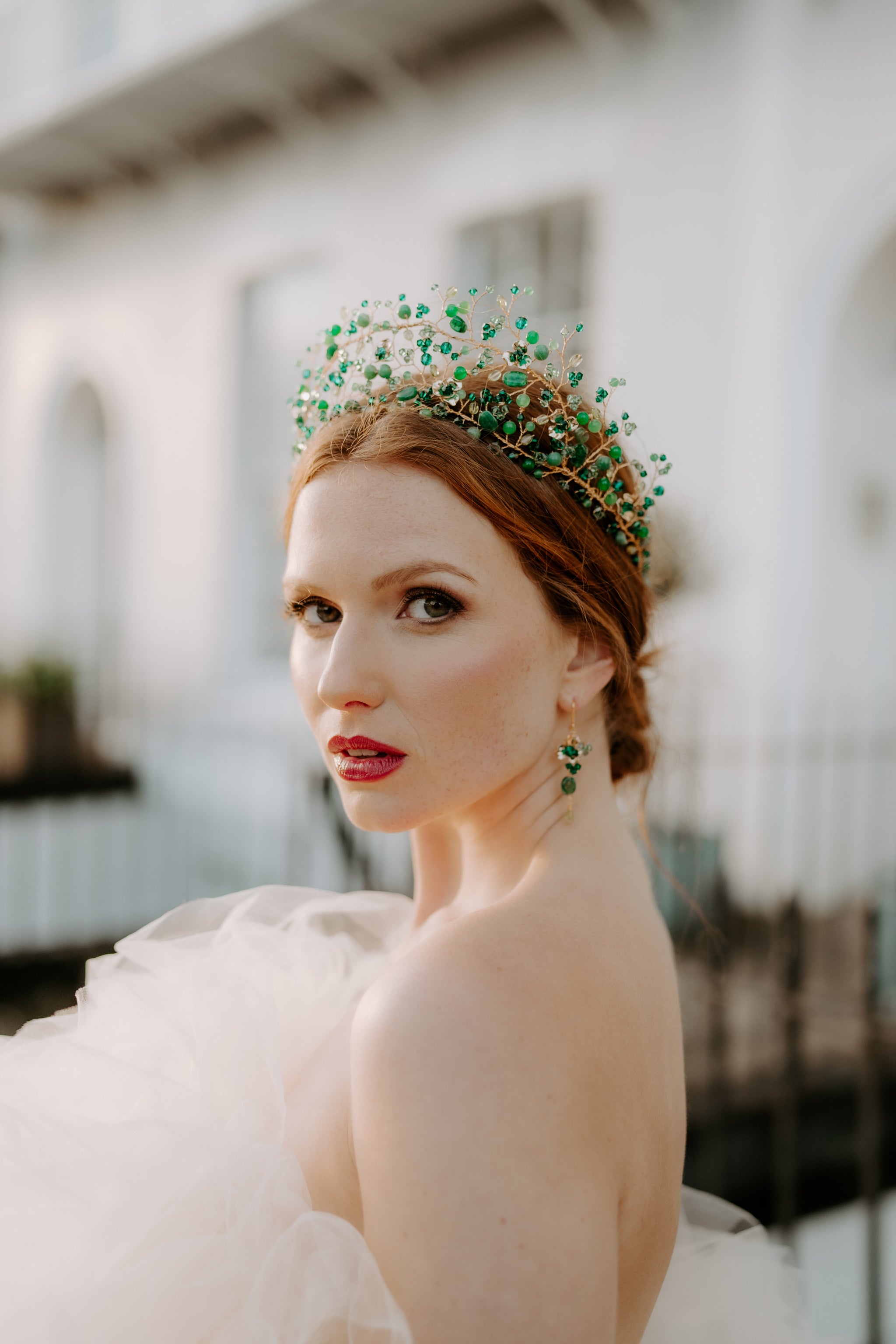 One of a Kind Emerald Crown - Swarovski Crystals and Gold Plated ...