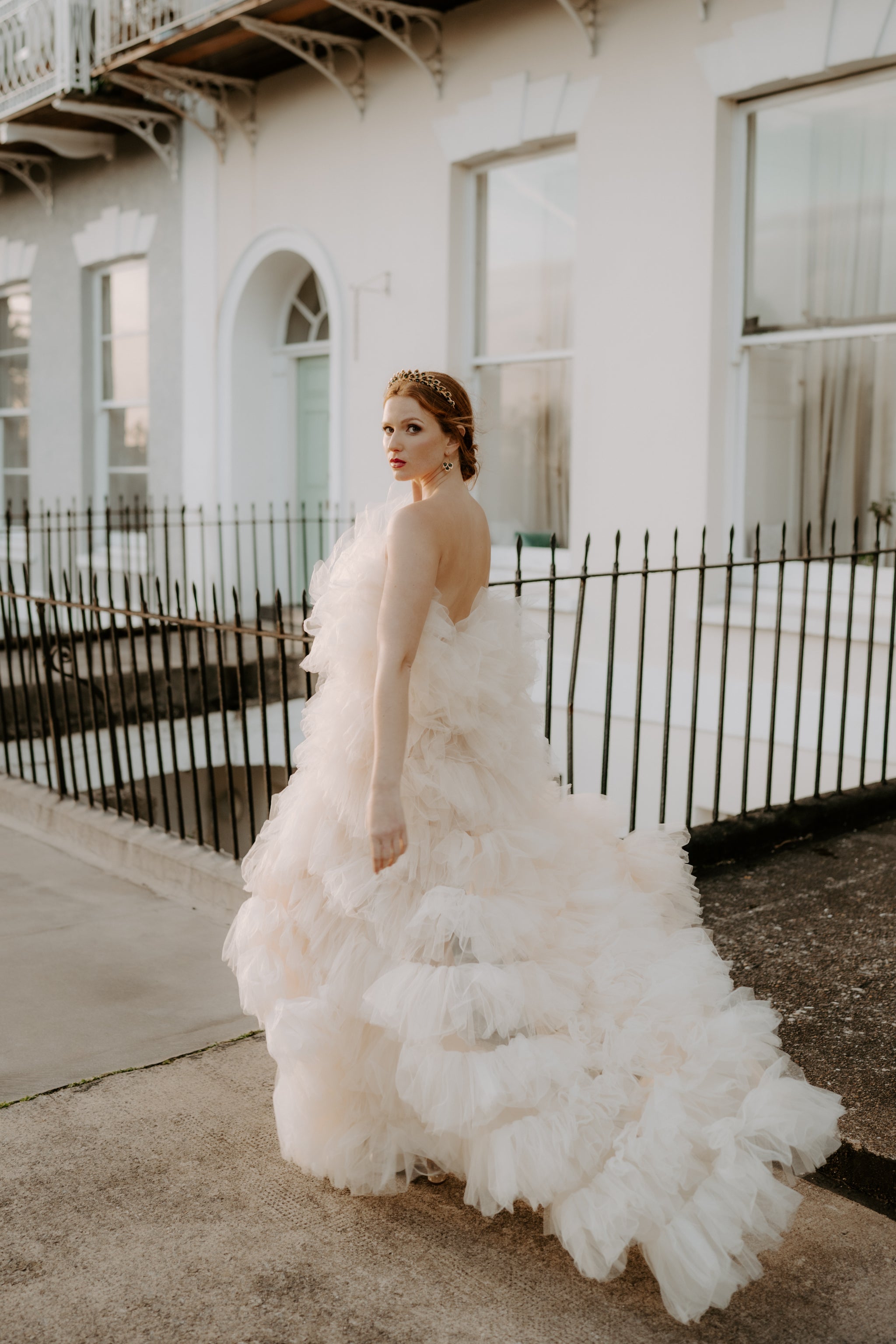 Peacock Halo - Emerald Swarovski Crystal and Gold Plated Leaf Halo ...
