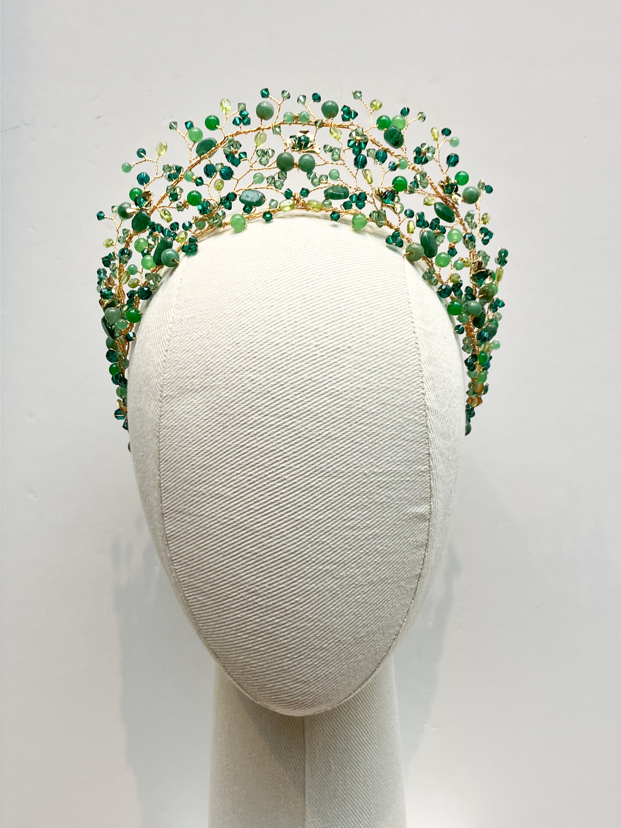 One of a Kind Emerald Crown - Swarovski Crystals and Gold Plated ...